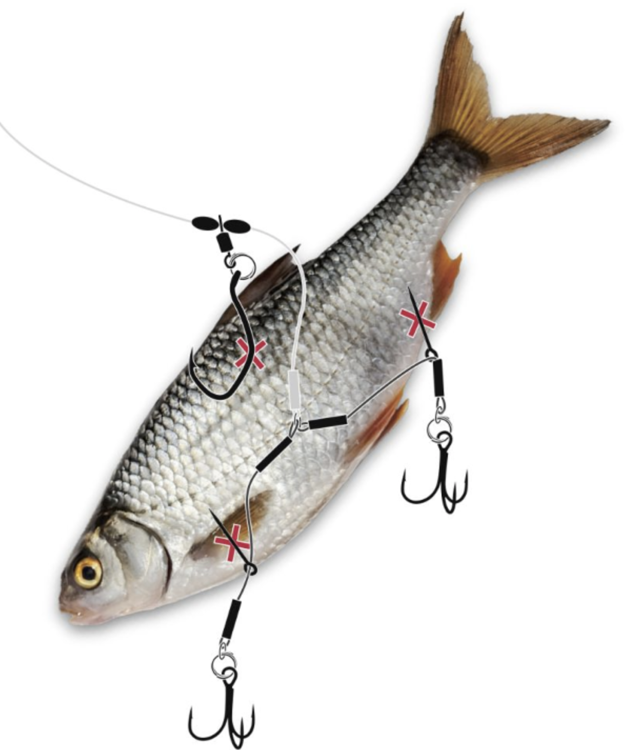 QUANTUM MR. PIKE GHOST TRACES BAIT TWIN HOOK - Conway Angling Craft ...